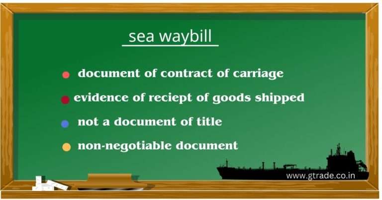 What is seawaybill of lading & when to use one? - gtrade.co.in